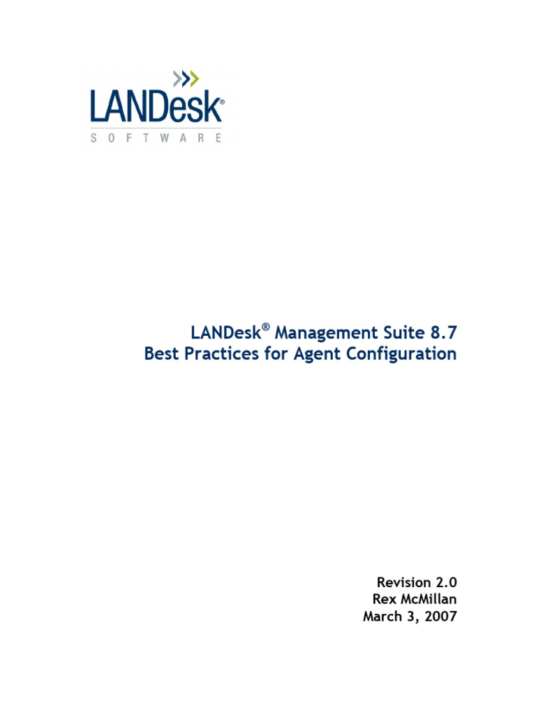 Best Known Method For Agent Configuration LD87 | PDF | Router ...