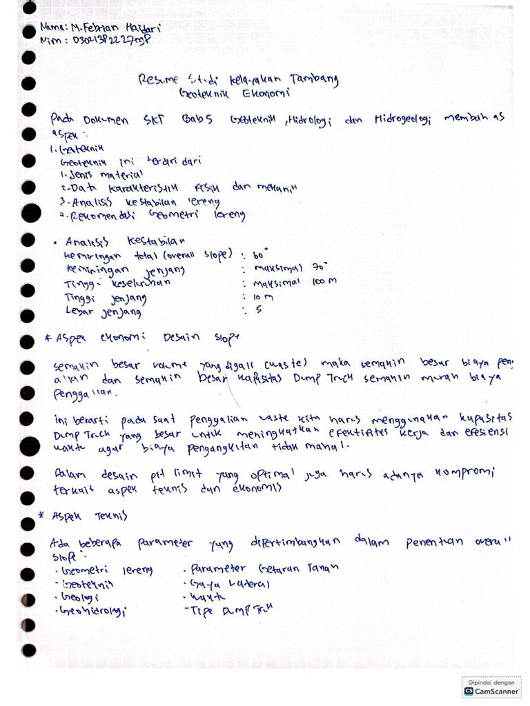 Resume SKT - M Febrian Haidari - 03021382227098 | PDF