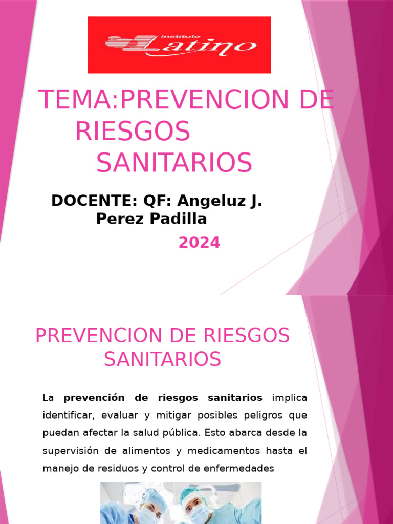 Tema 2 Prevencion de Riesgos Sanitarios Jueves II | PDF | Medicamentos ...