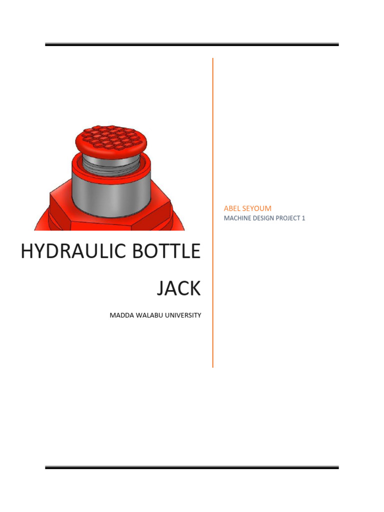 Hydraulic Bottle Jack Design Project | PDF | Steel | Cast Iron