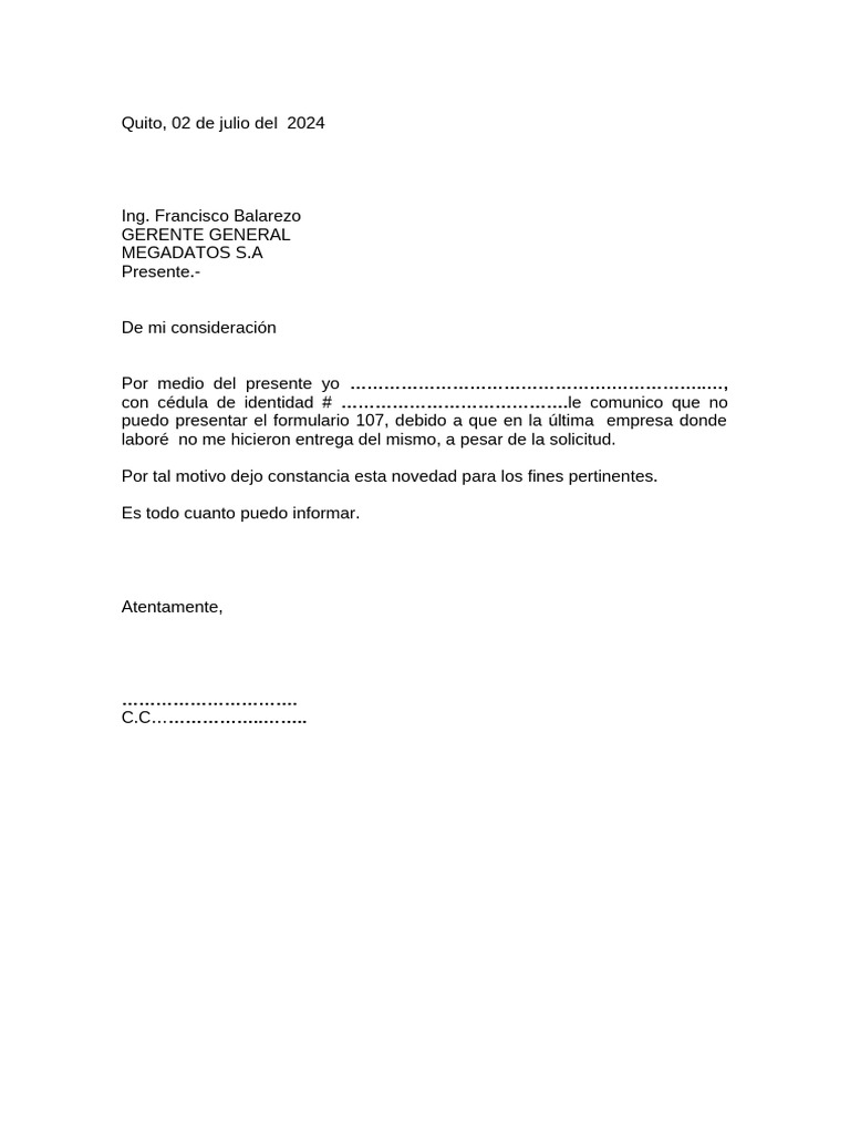 Formulario 107 Completar y Firmar 02jul | PDF