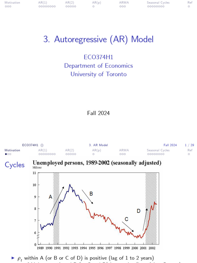 Autoregressive (AR) Model | PDF | Autoregressive Model | Seasonality