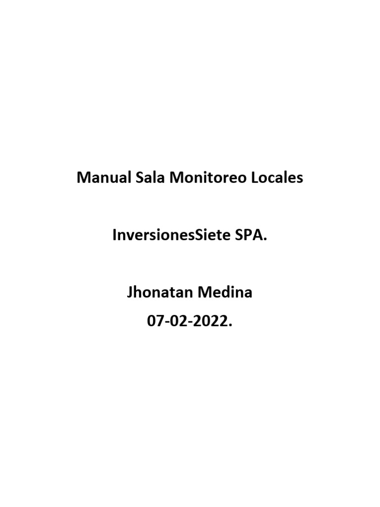 Manual Sala Monitoreo | PDF | Informática | Software