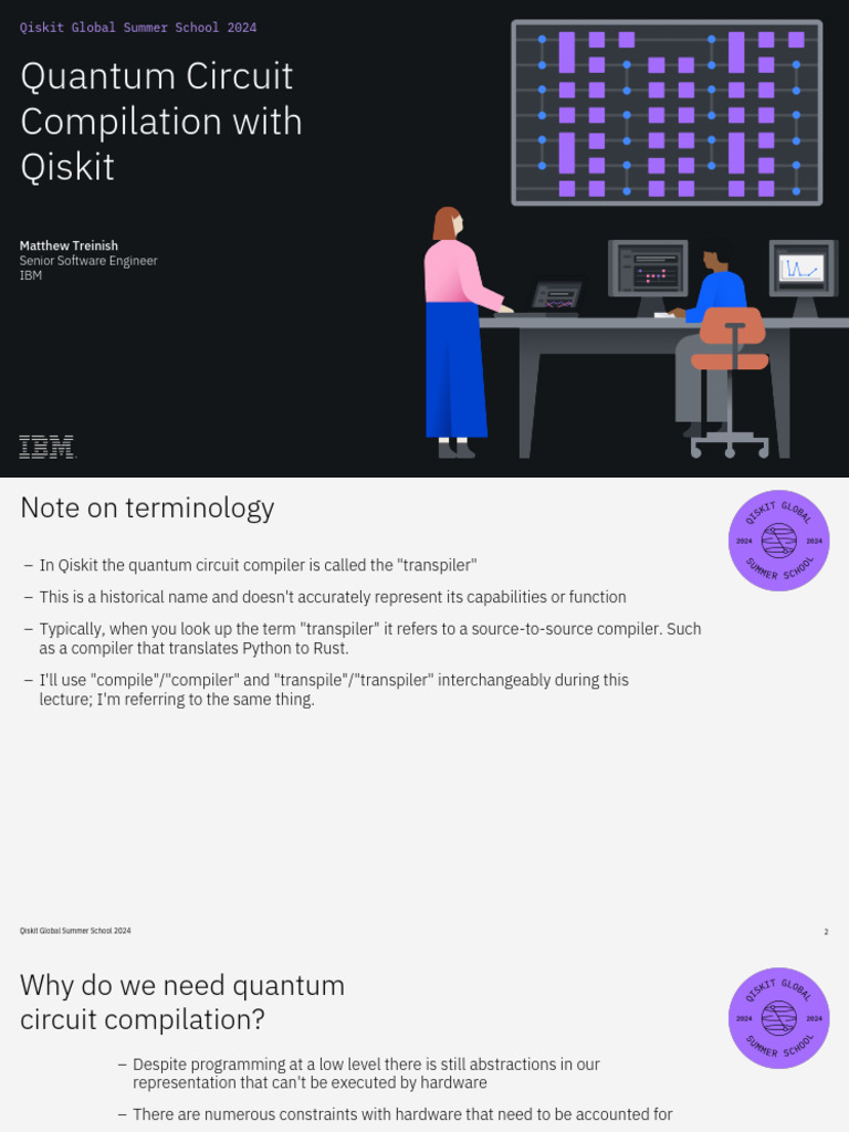 Lecture 2.1 - Quantum Circuit Compilation With Qiskit | PDF | Quantum Computing | Theoretical ...
