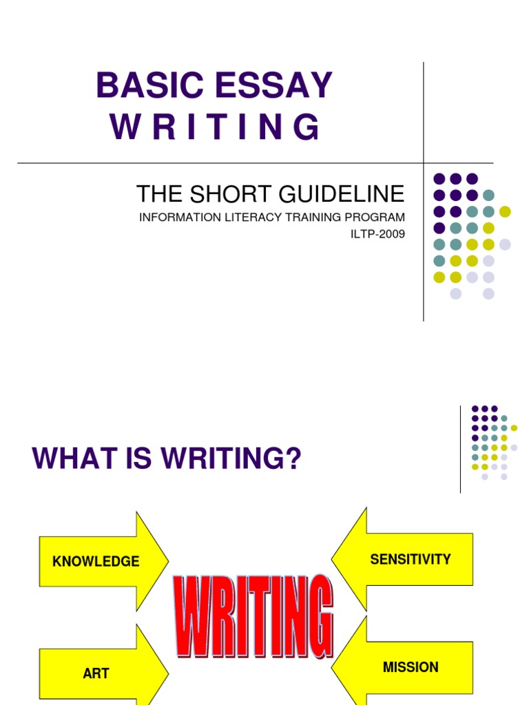 Basic Essay Writing: The Short Guideline | PDF | Thesis | Justification