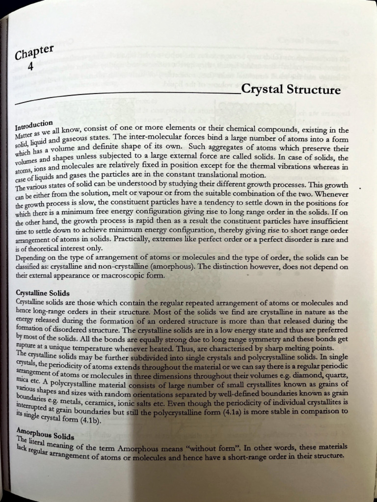 Unit 3 Physics Crystal Structure Pdf