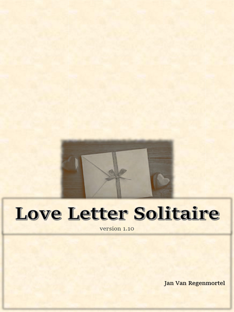 Love Letter Solitaire v110 | PDF | Card Games | Gaming Devices