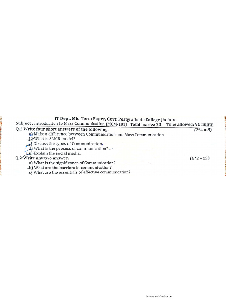 Past Papers 7th | PDF