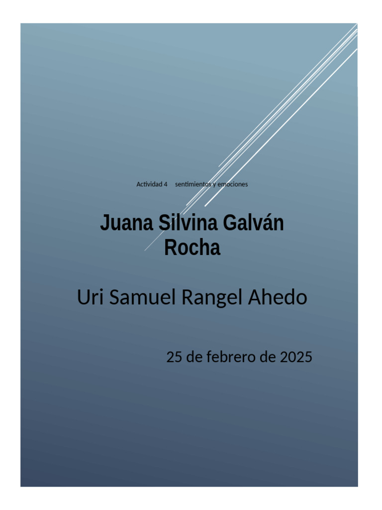 Ejercicio - Sentimientos y Emociones | PDF