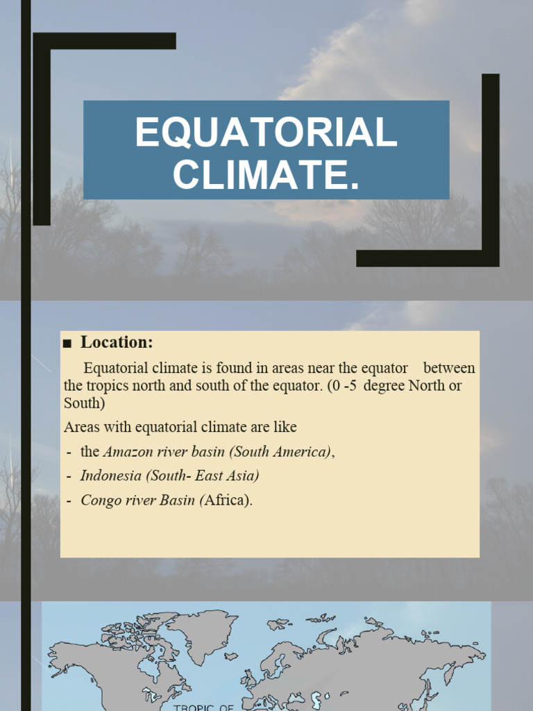 1.3 - Equatorial Climate | PDF