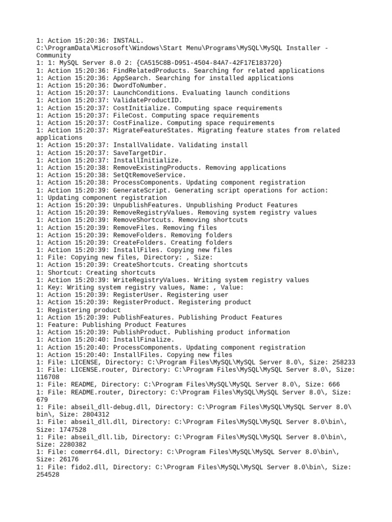 MYSQL Installation Directory File | PDF | Windows Registry | Computing