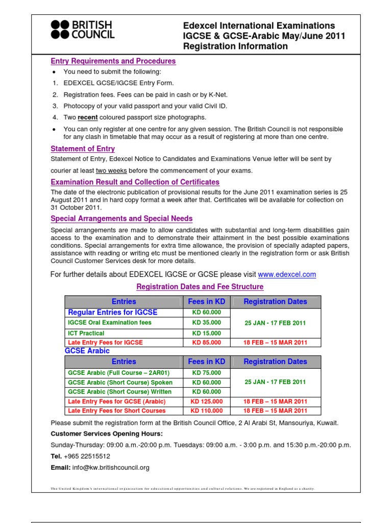 Edexcel IGCSE/GCSE Registration Guide | PDF | Identity Document | Test ...