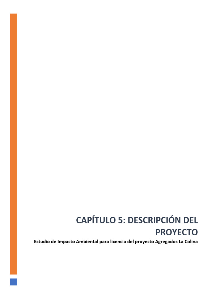 Cap5.Descripcion Del Proyecto | PDF | Minería | Geología