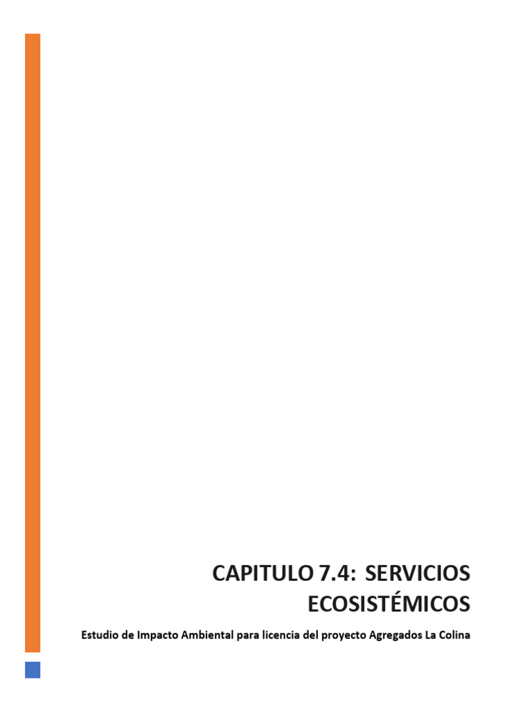 Cap7.4 Caracterizacion Servicios Ecosistemicos | PDF | Ecosistema | Evaluación de impacto ambiental