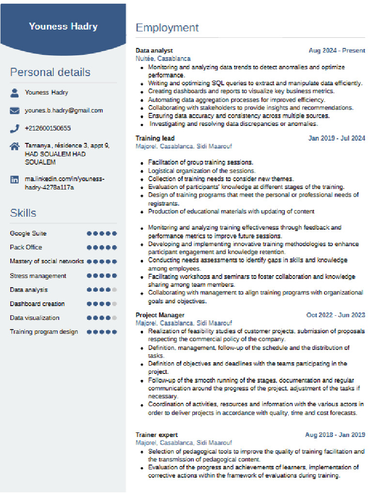 CV Youness HADRY | PDF
