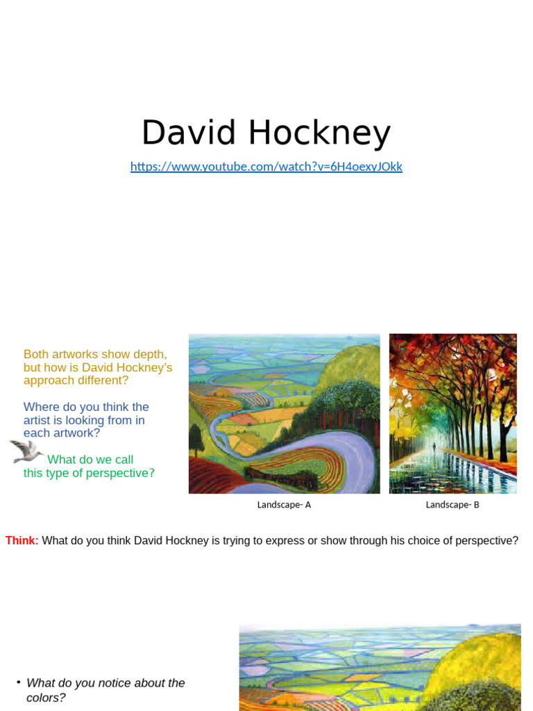Exploring David Hockney's Landscape Art | PDF | Landscape | Perspective ...