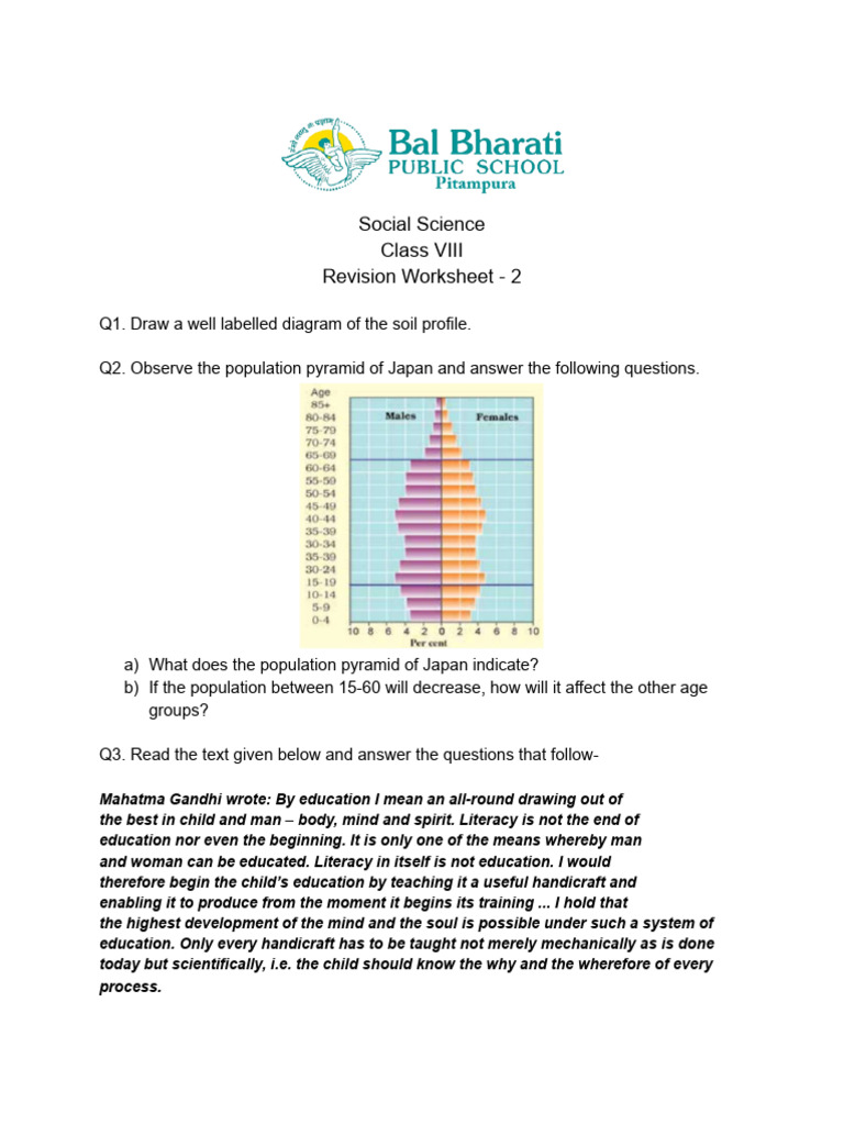Revision Worksheet 2 | PDF