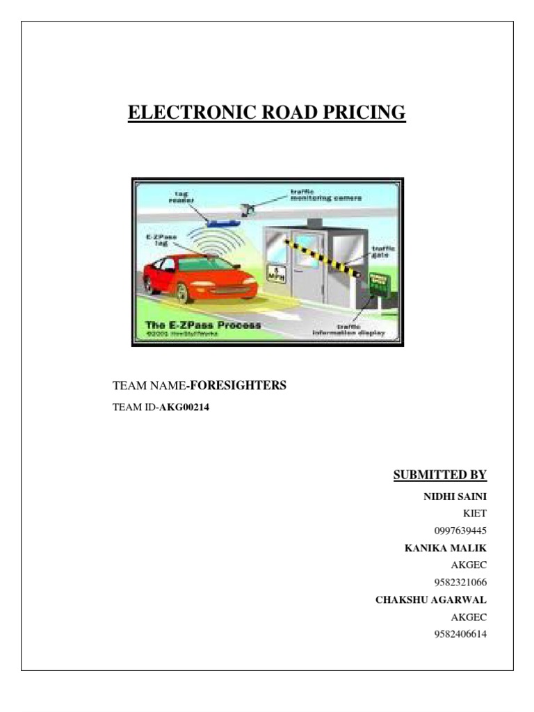 Electronic Road Pricing | PDF | Road Transport | Road Infrastructure
