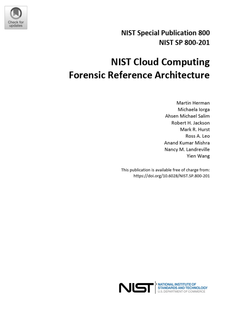 NIST Cloud Computing Forensic Reference Architecture | PDF | Cloud Computing | Computer Security