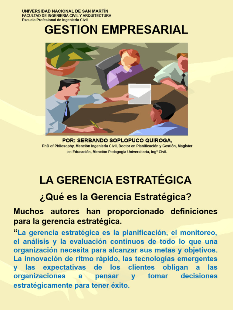Viii. La Gerencia Estratégica2 | PDF | Planificación | Business