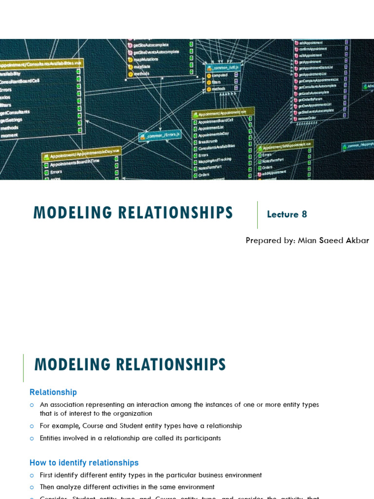 Lecture 8 Modeling Relationships | PDF | Databases | Data Model