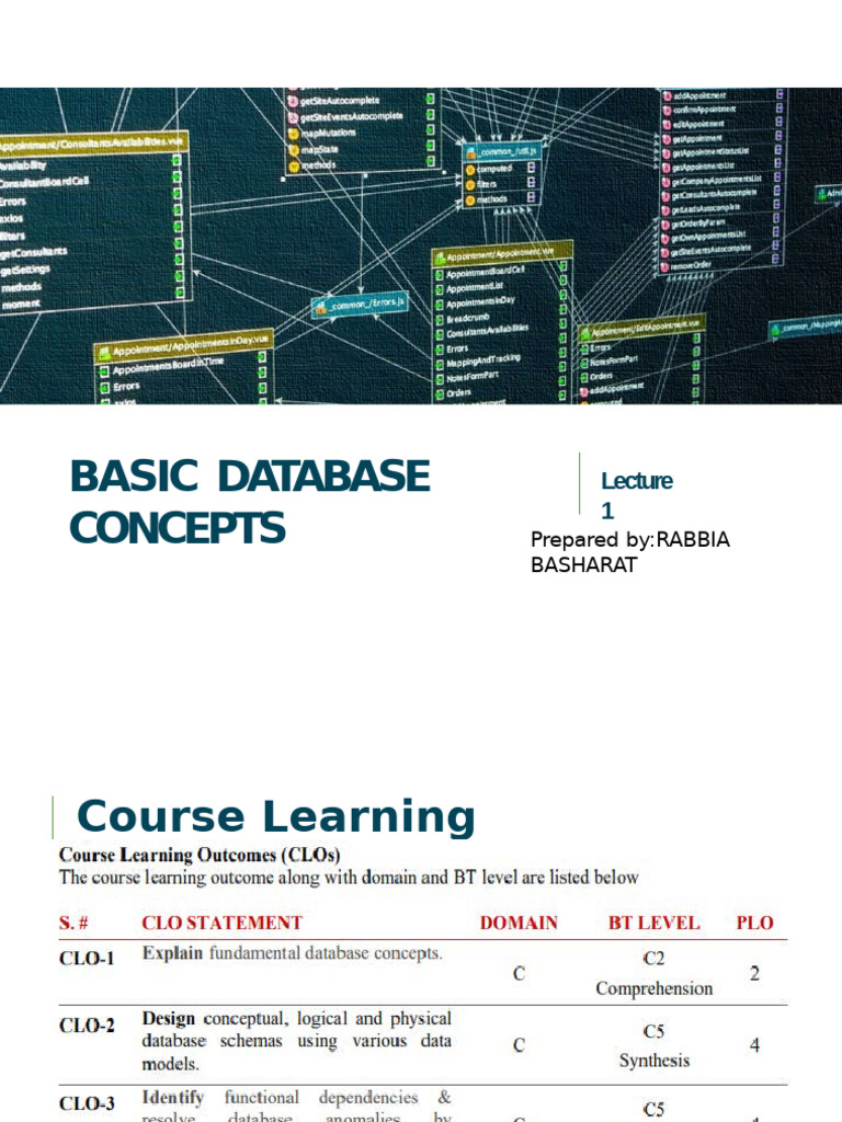Lecture 1 - Database Concepts and File Base Approach | PDF | Databases | Conceptual Model