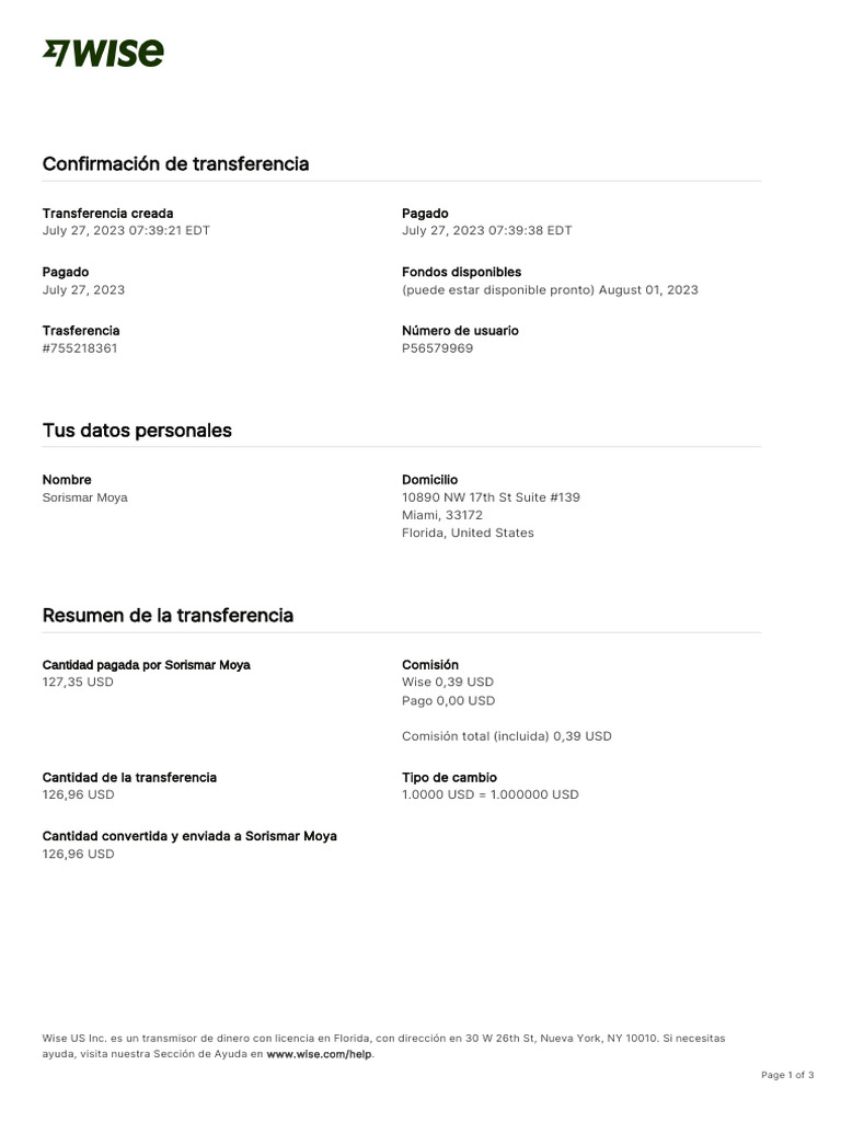 wise_transaction_invoice__transfer__ Sori | PDF