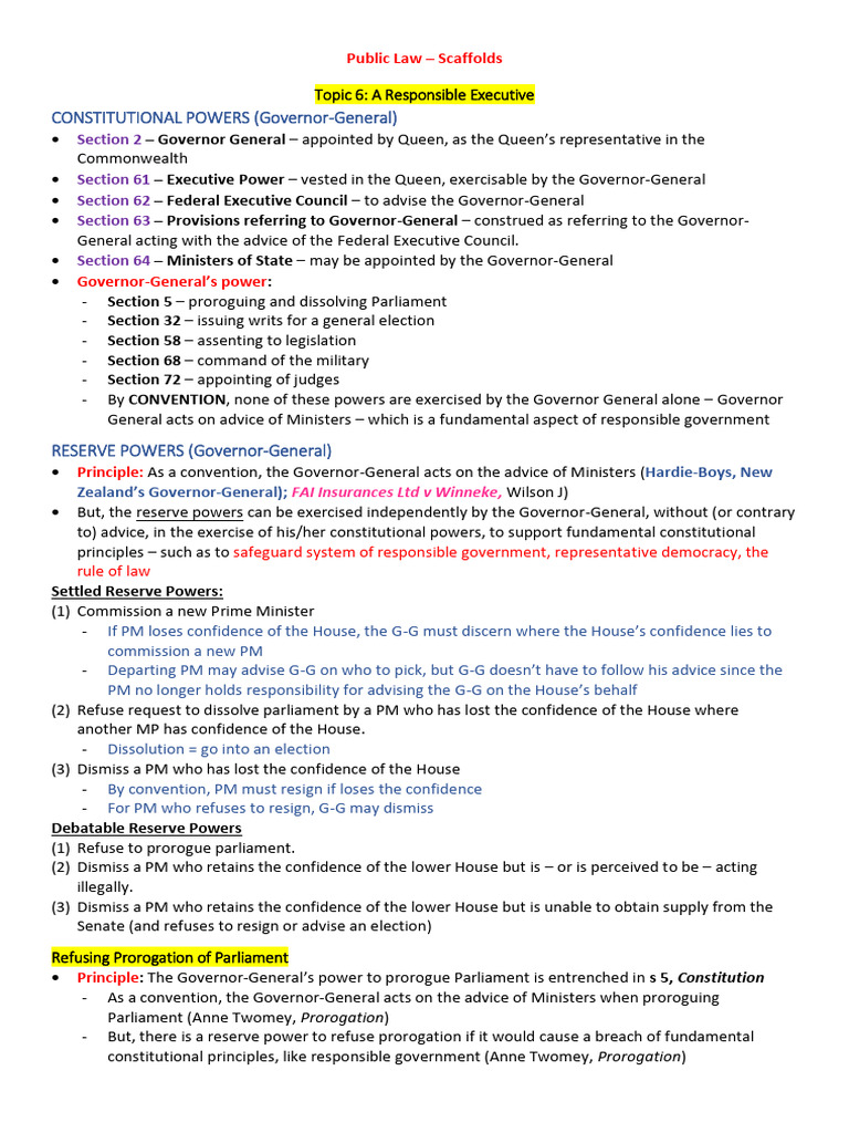 Governor general - scaffold | PDF | Parliament Of The United Kingdom ...