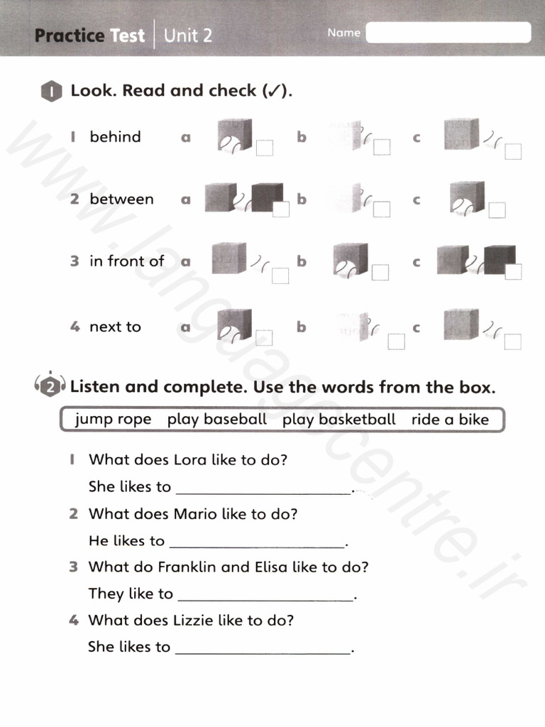 Big English 2 Test Unit 2 [www.languagecentre.ir] (1) | PDF