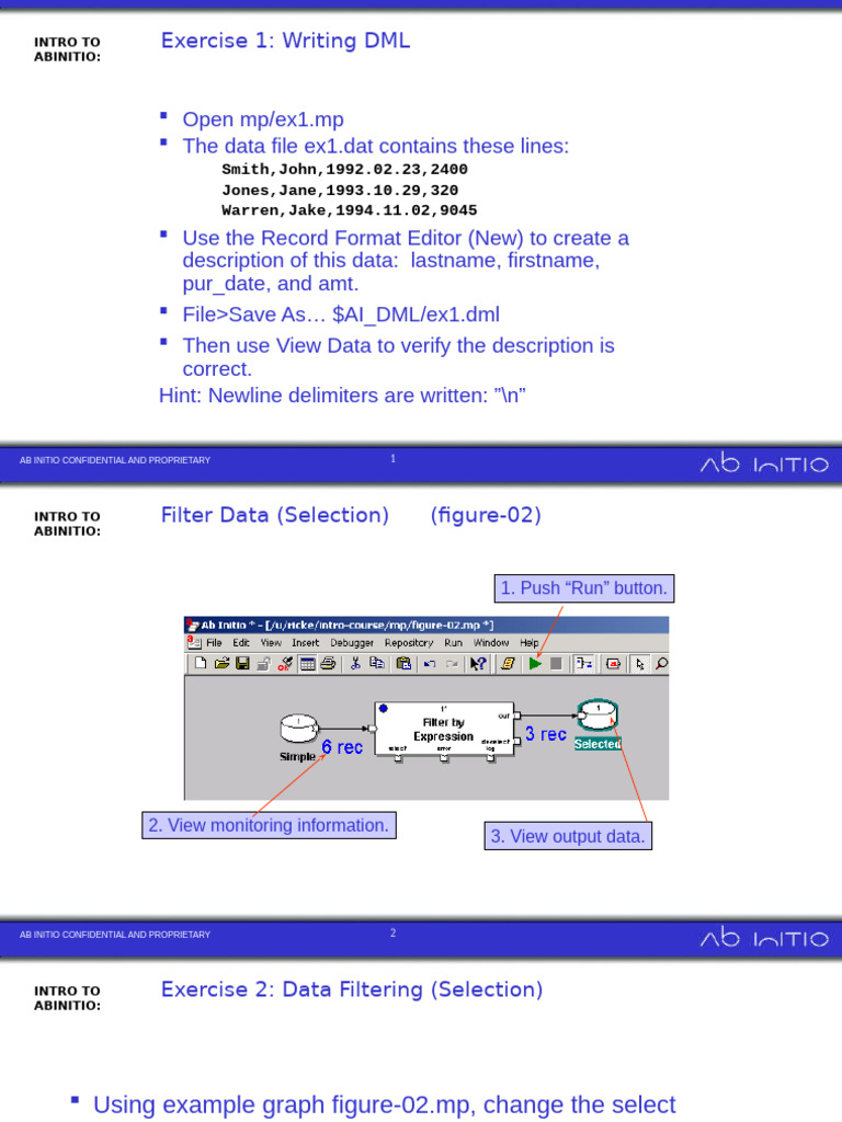 Ab Initio Data Processing Exercises | PDF | Data | Software Engineering