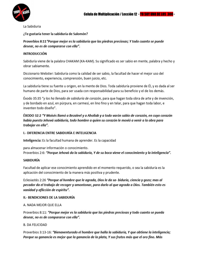 La Sabiduría: Fuente y Significado | PDF | Sabiduría | Libro de proverbios