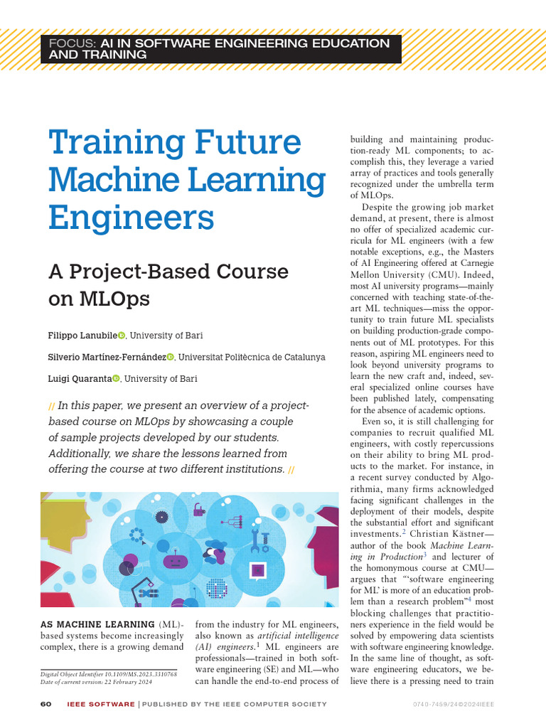 Project-Based MLOps Course Overview | PDF | Artificial Intelligence | Intelligence (AI) & Semantics