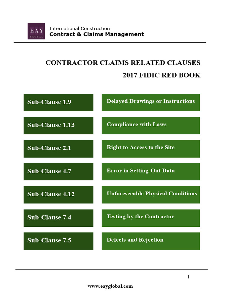 Contractor Claims Related Clauses | PDF | Business Law | Civil Law ...