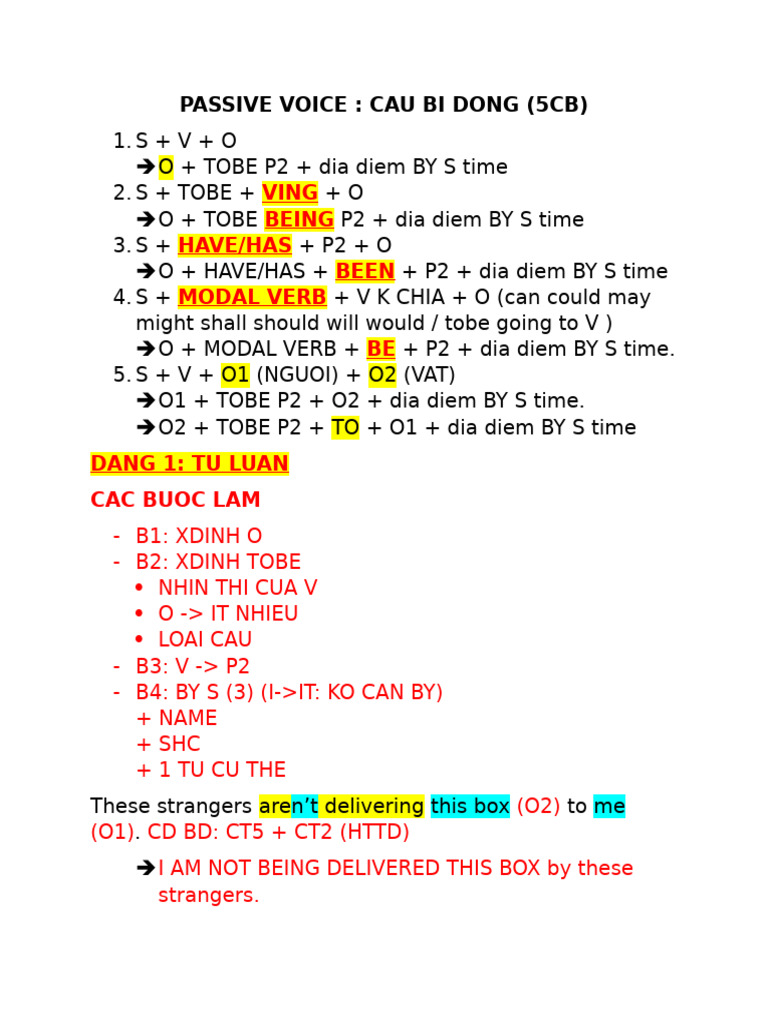 Passive Voice Structures in English | PDF