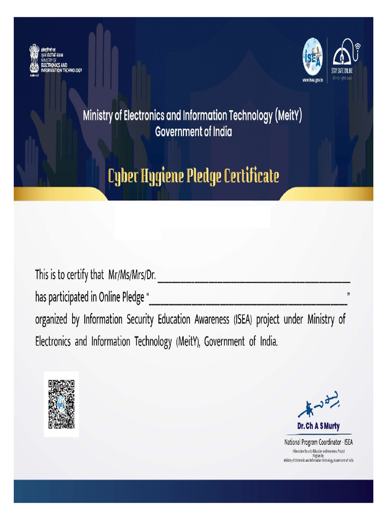 ISEA Digital Certificate | PDF