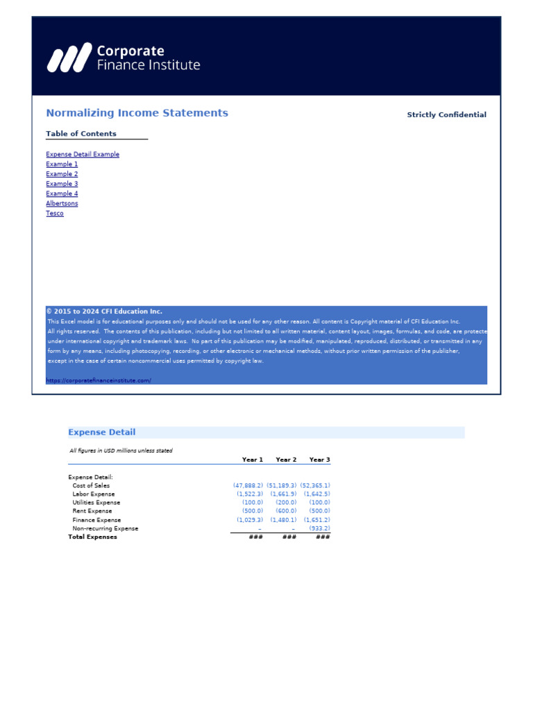 Normalizing Income Statements (Complete) | PDF | Income Statement | Net ...