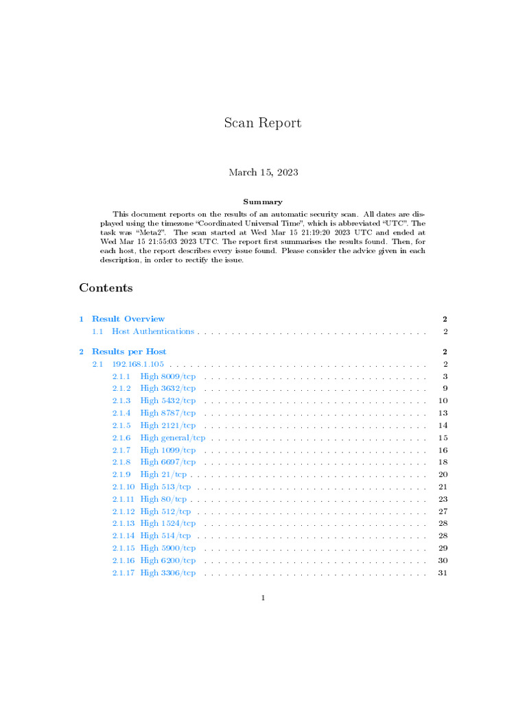 Lecture04Supplement GVM Report Meta2 | PDF | File Transfer Protocol | Web Server