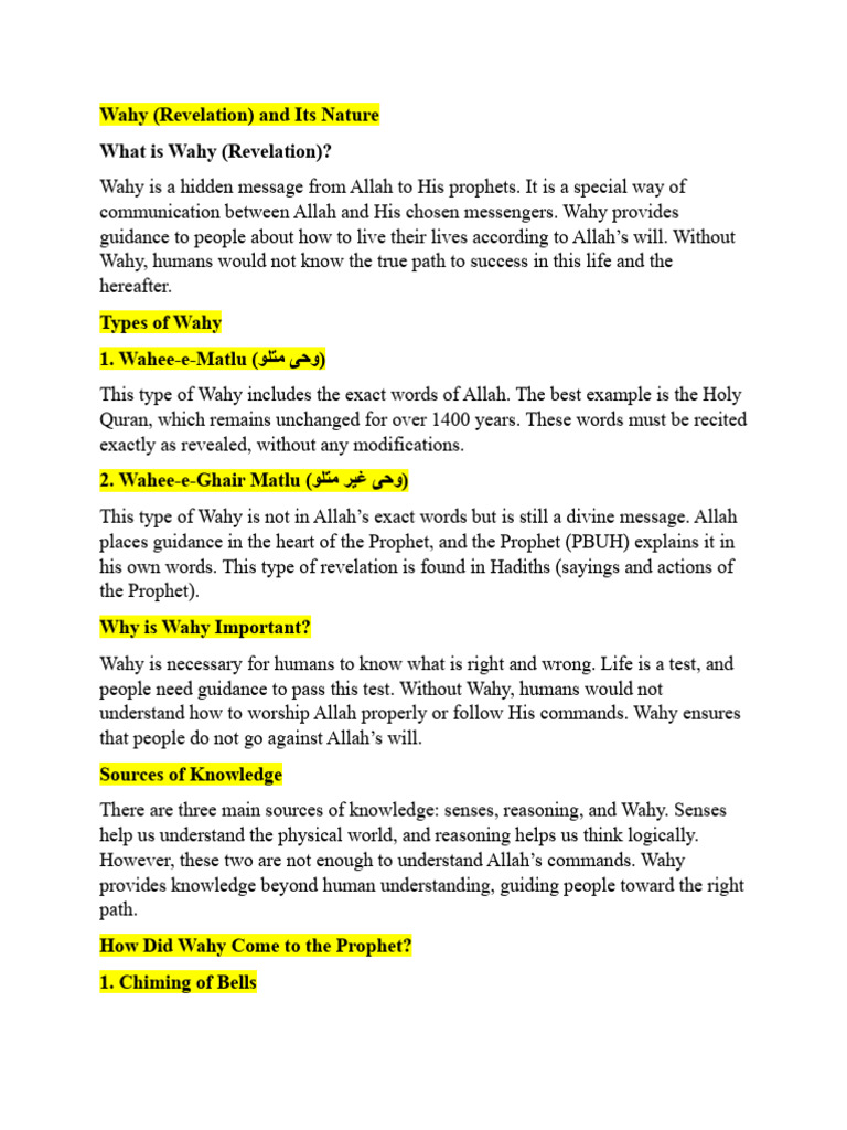 Wahy | PDF