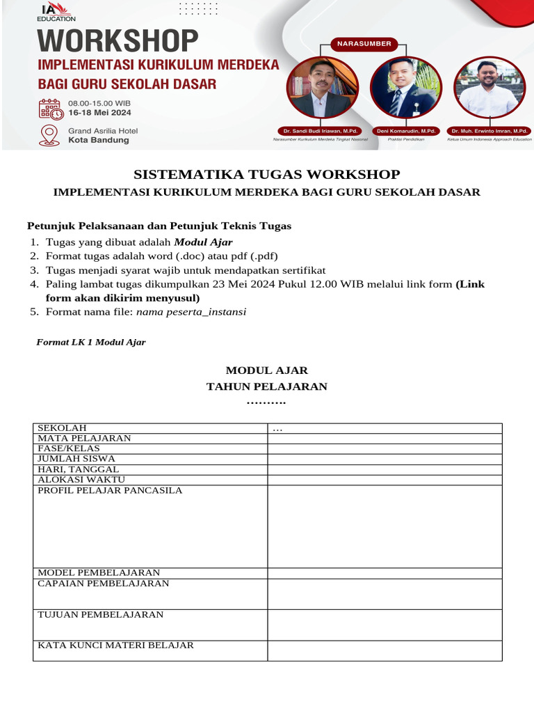 Format Modul Ajar | PDF