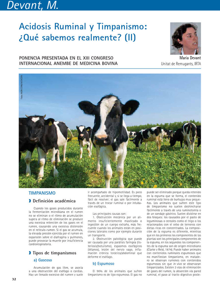 Acidosis Ruminal y Timpanismo | PDF | gordo