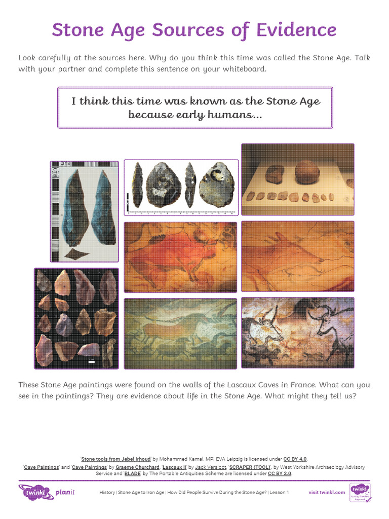 Stone Age Evidence and Cave Paintings | PDF