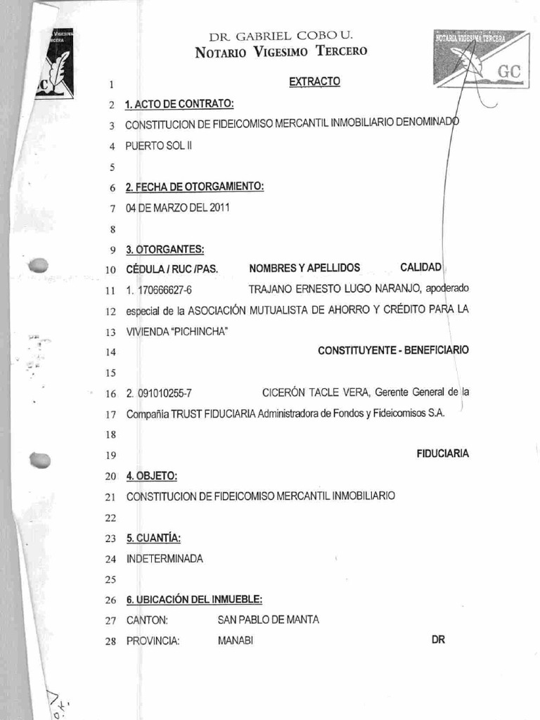 Escritura Constitucion Urb Puerto Sol | PDF