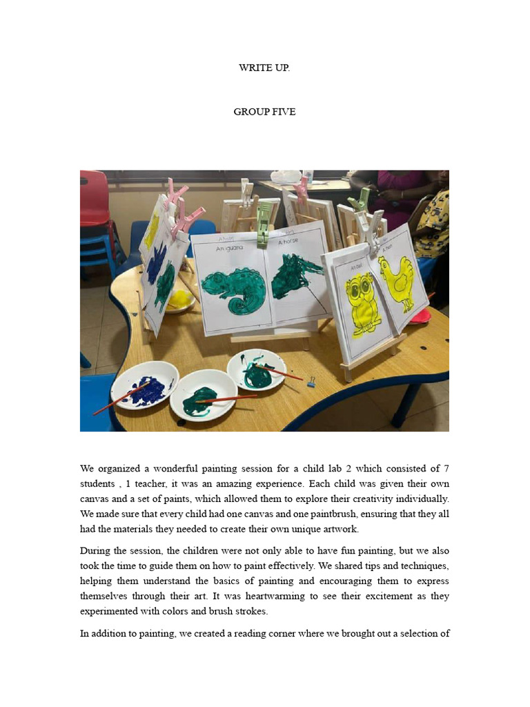 Creative Painting and Reading Session | PDF