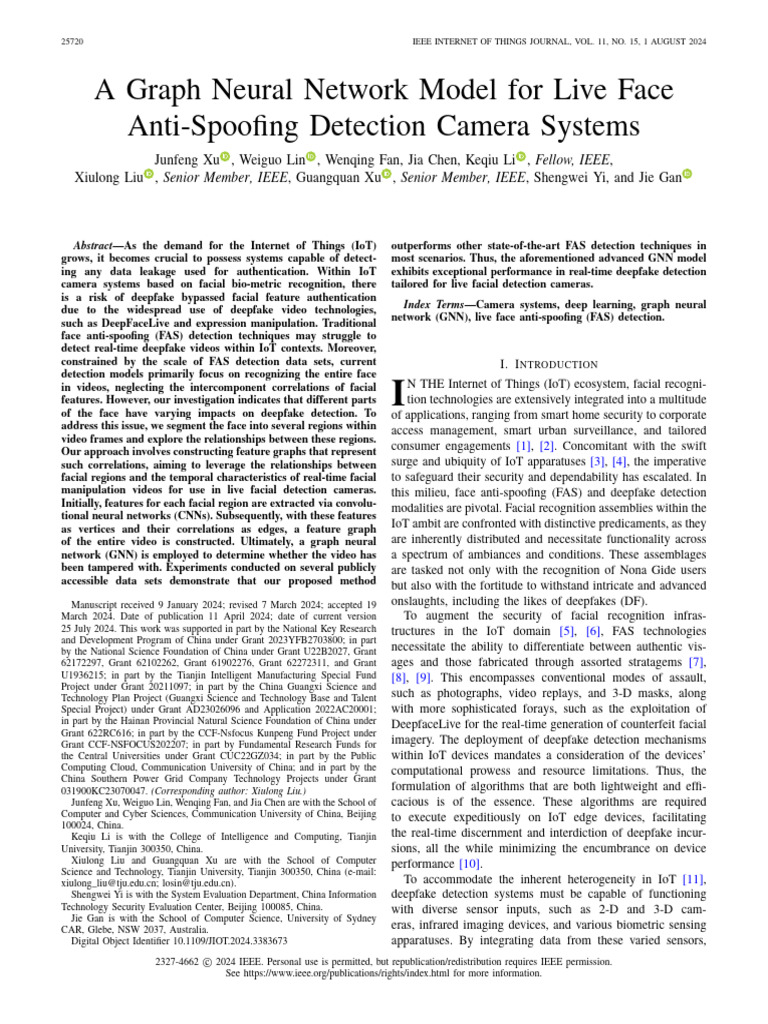A_Graph_Neural_Network_Model_for_Live_Face_Anti-Spoofing_Detection_Camera_Systems | PDF | Deep ...