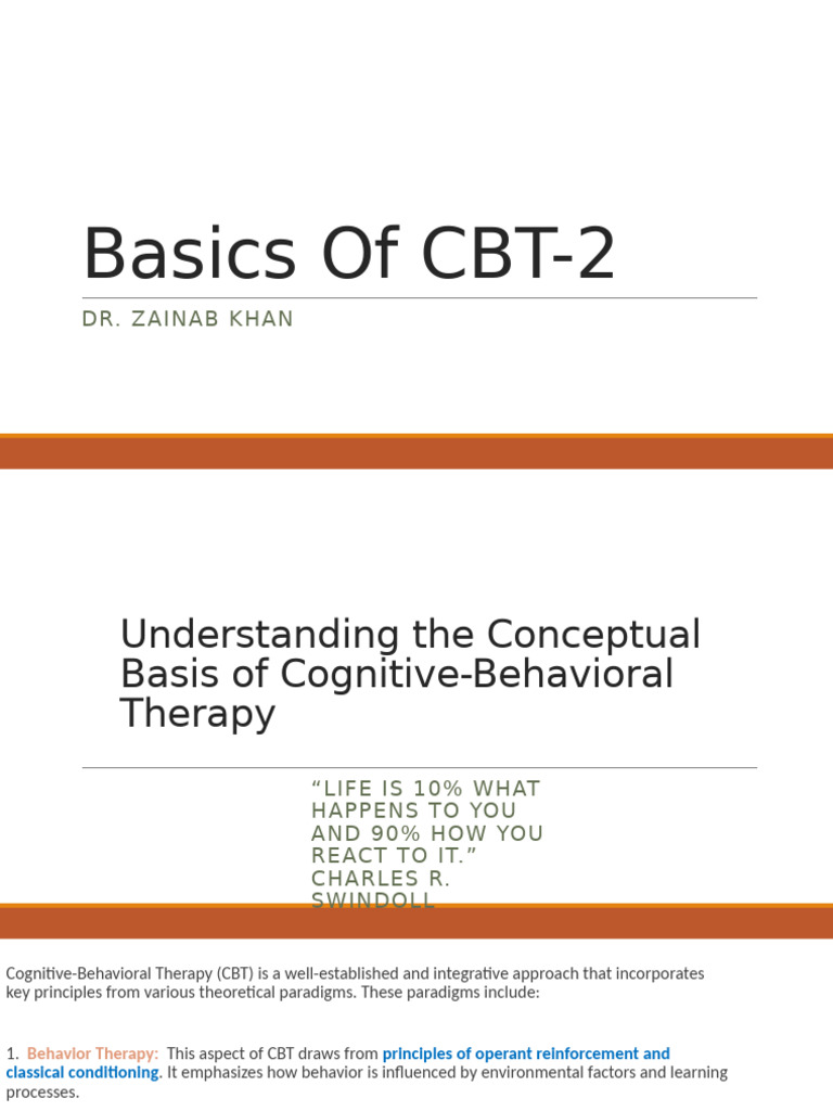 Basics Of CBT-2-1 | PDF | Cognitive Behavioral Therapy | Psychotherapy