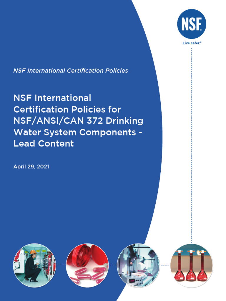 NSF-ANSI-CAN 372 Drinking Water System Components - Lead Content | PDF ...
