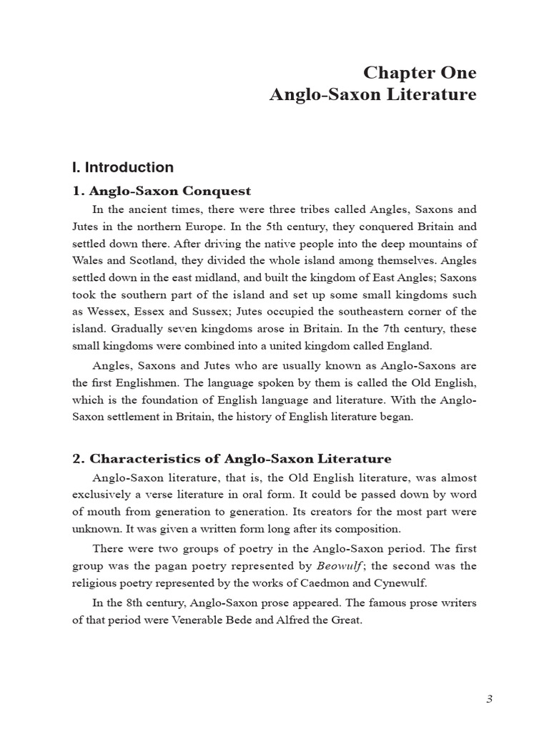 Overview of Anglo-Saxon Literature | PDF | Green Knight | Beowulf