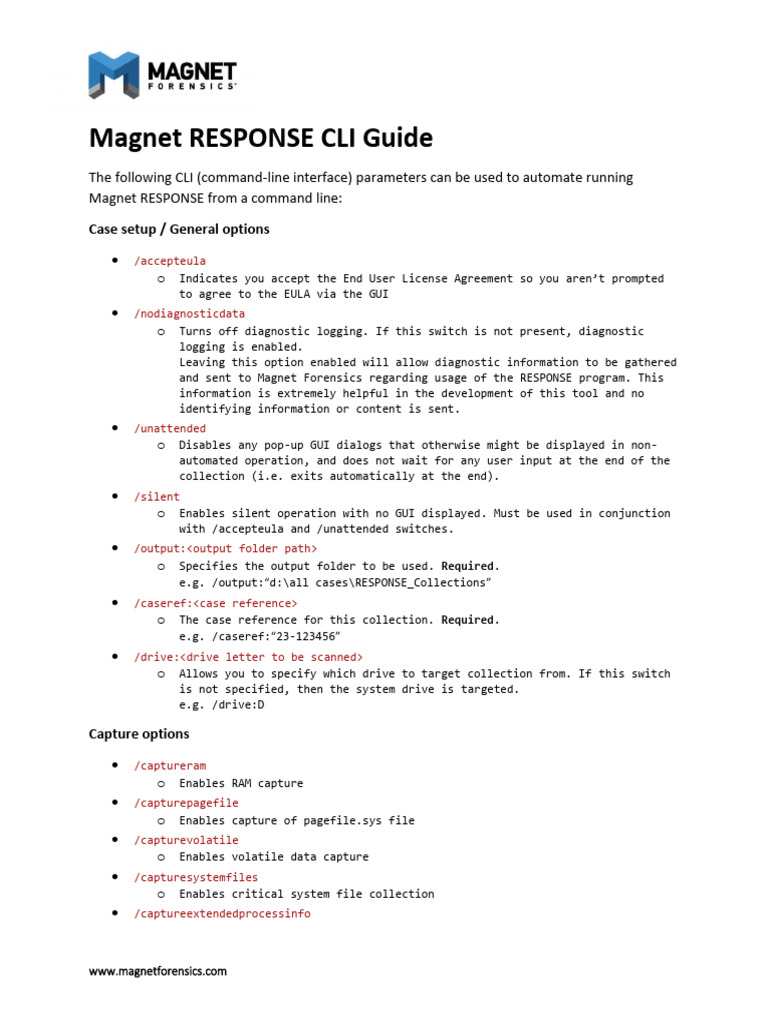 Magnet RESPONSE CLI User Guide | PDF | Command Line Interface ...