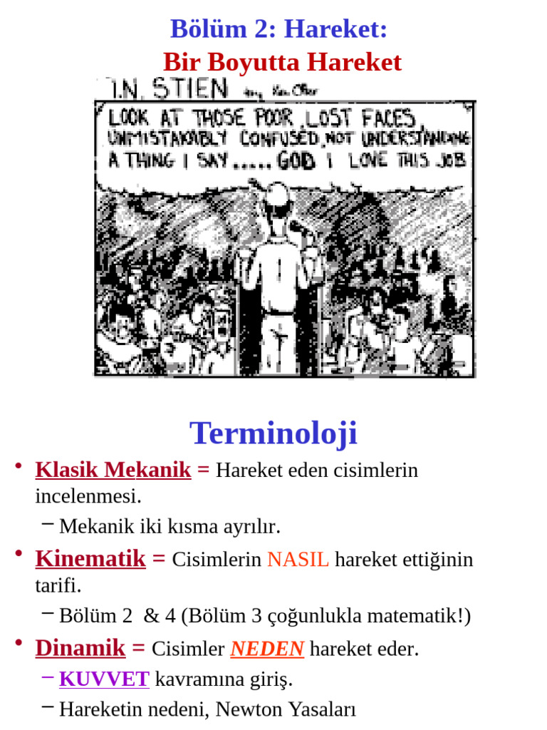 Bolum 2 Bir Boyutta Hareket | PDF