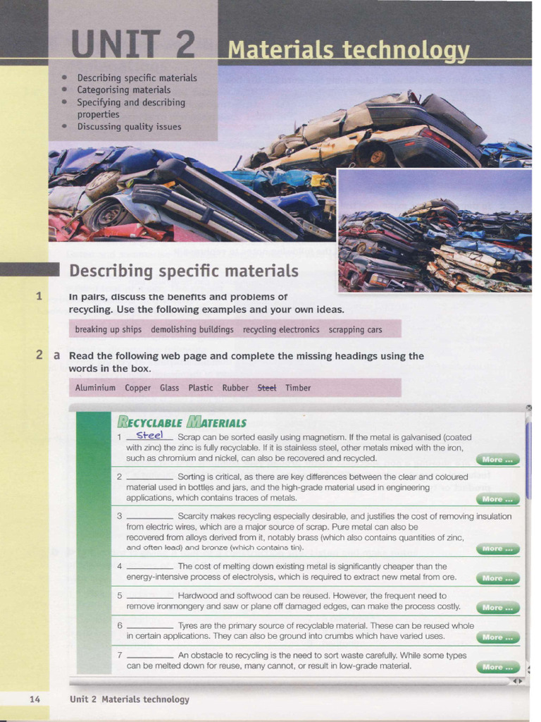 Describing Specific Materials - Unit 2 | PDF